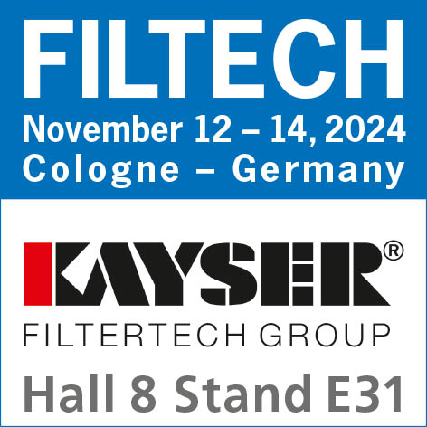 Innovation mit Erfahrung: Die KAYSER Filtertech Group auf der FILTECH 2024!